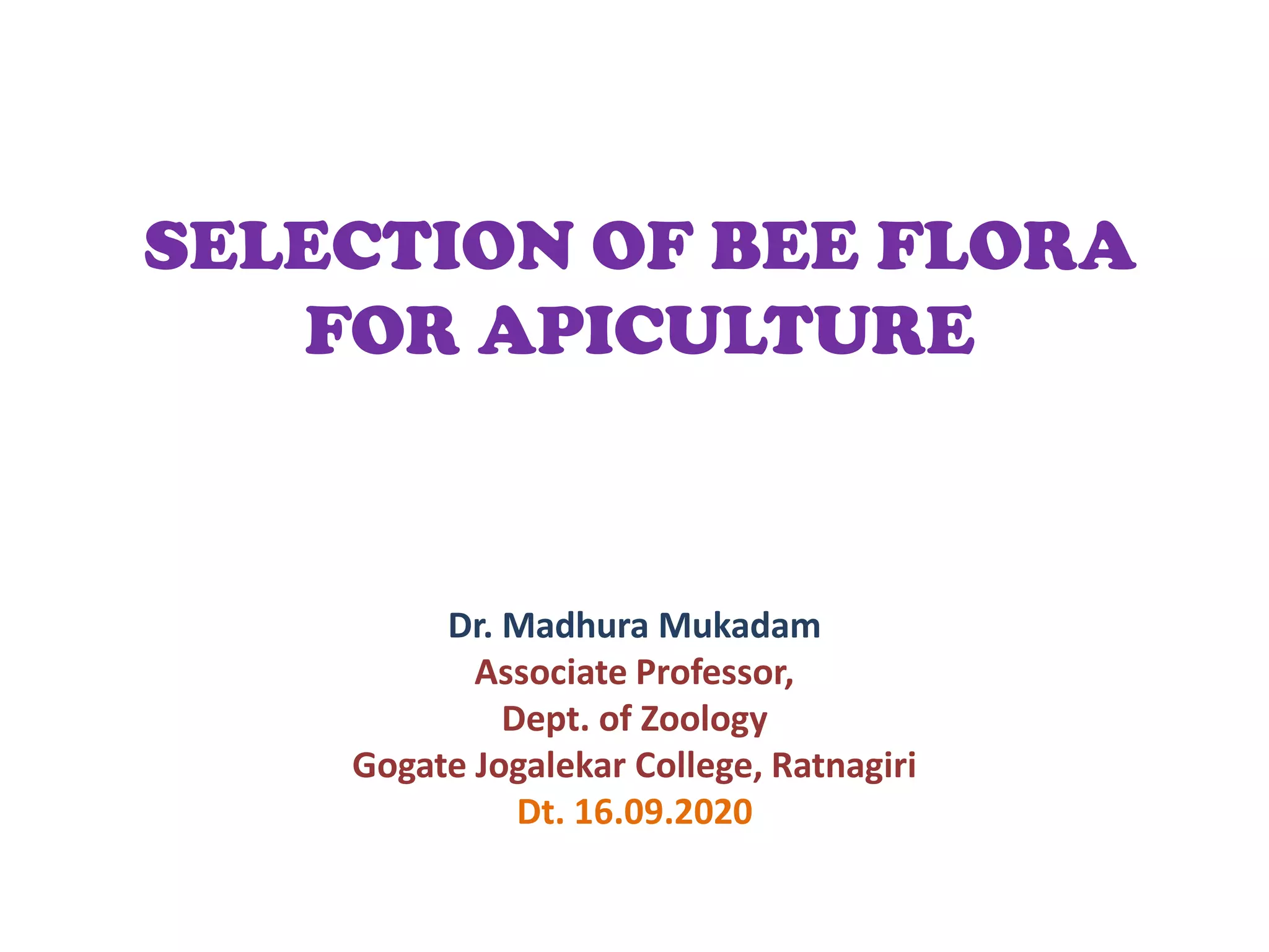 Selection of bee flora.pptx