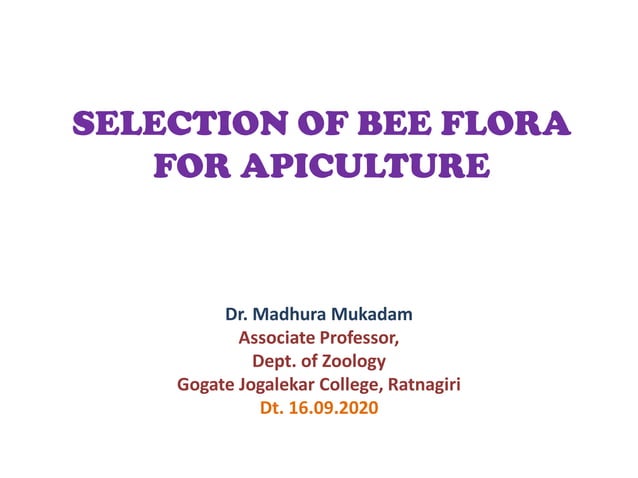 Selection of bee flora.pptx