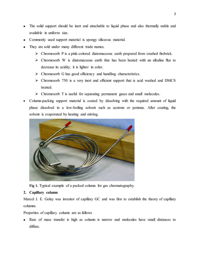 Selection Of Column For Gas Chromatography | PDF | Chemistry | Science
