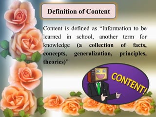 Selection of content | PPTX