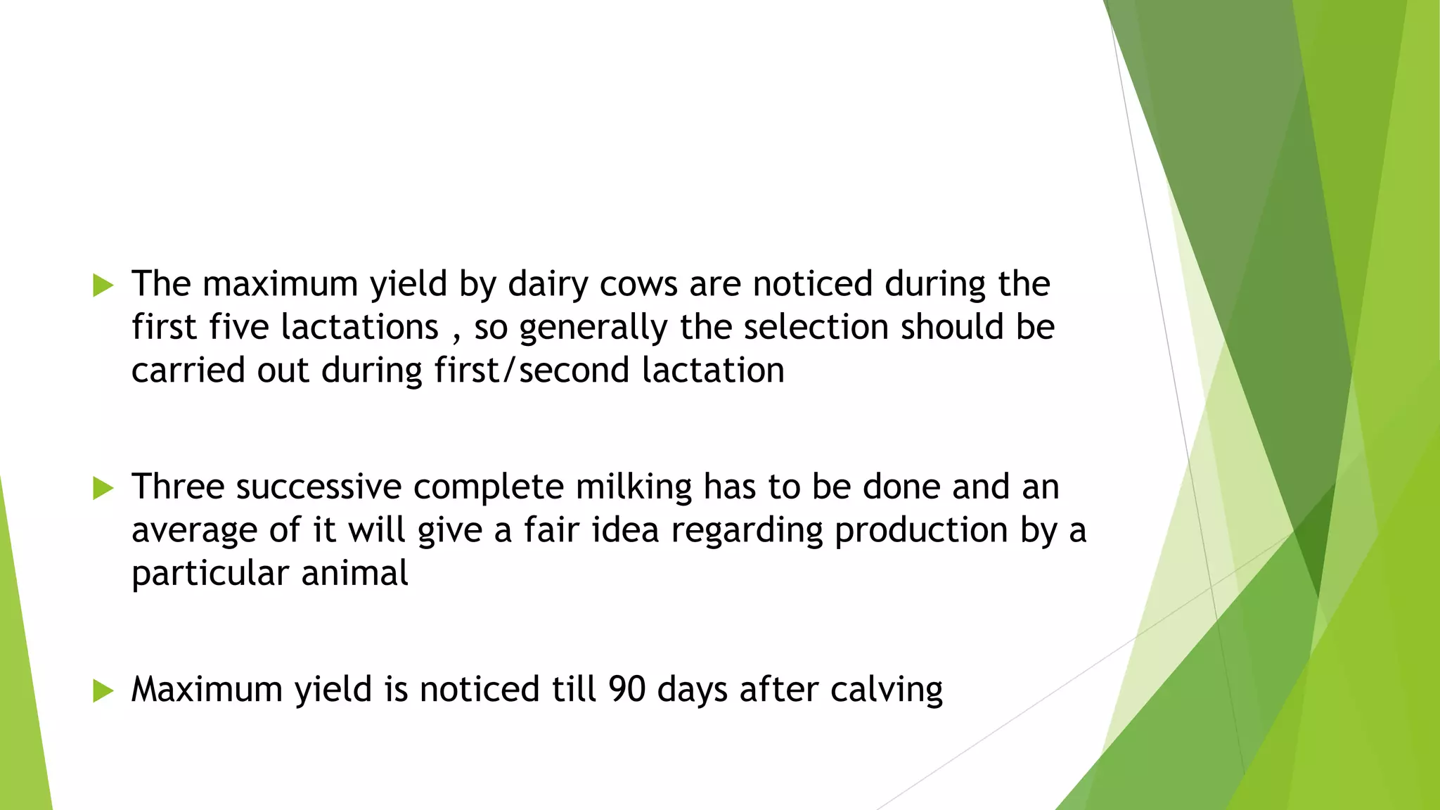 Selectionof dairy animals | PPTX