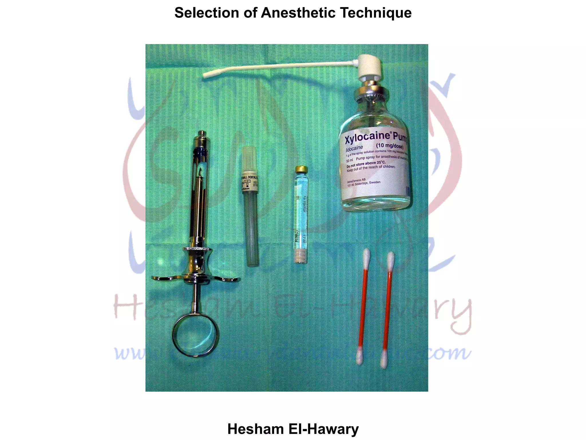Selection of dental anesthetic technique | PDF