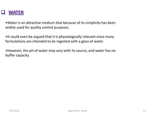 Dissolution - Selection of Dissolution Media | PPTX