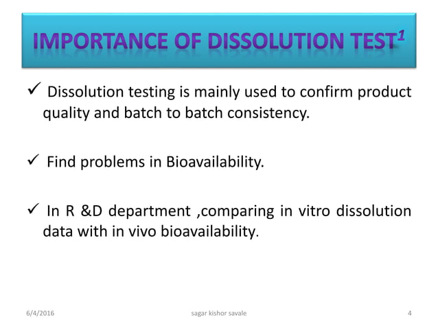 Dissolution - Selection of Dissolution Media | PPTX