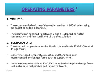 Dissolution - Selection of Dissolution Media | PPTX