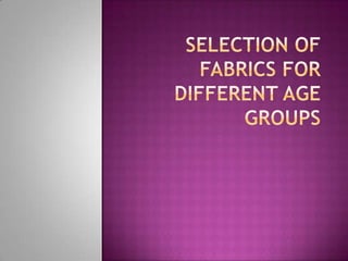 Selection of fabrics | PPT