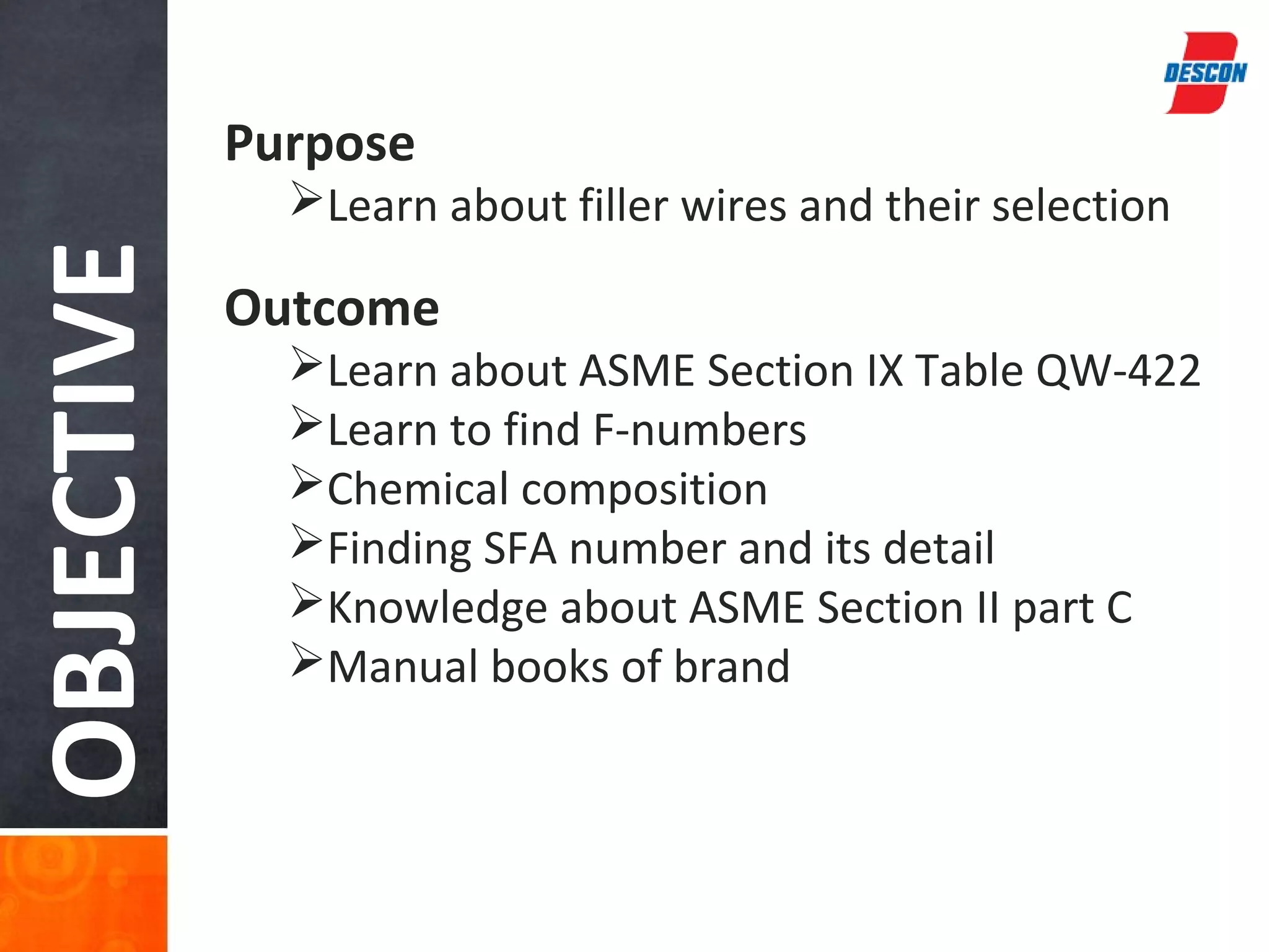 Selection of filler wire | PPT
