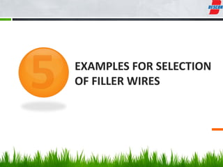 Selection of filler wire | PPT