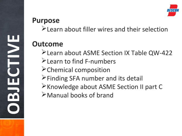 Selection of filler wire | PPT