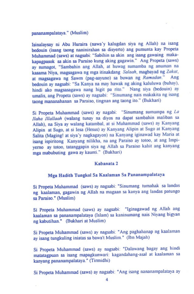Selection of hadith tagalog
