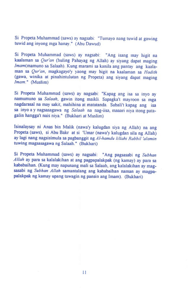 Selection of hadith tagalog