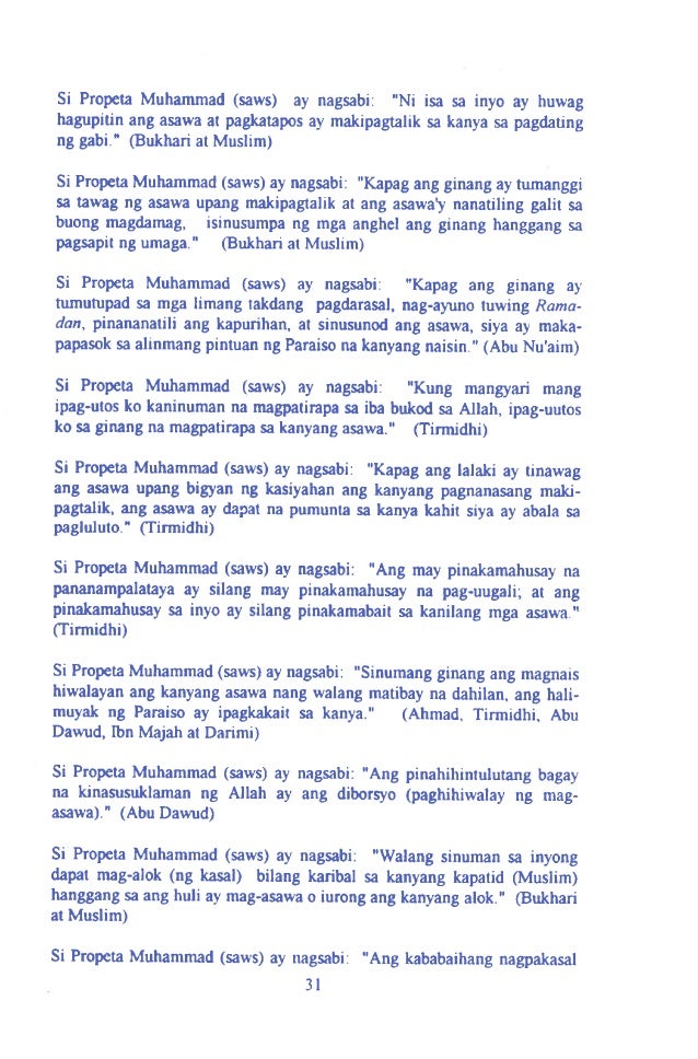 Selection of hadith tagalog