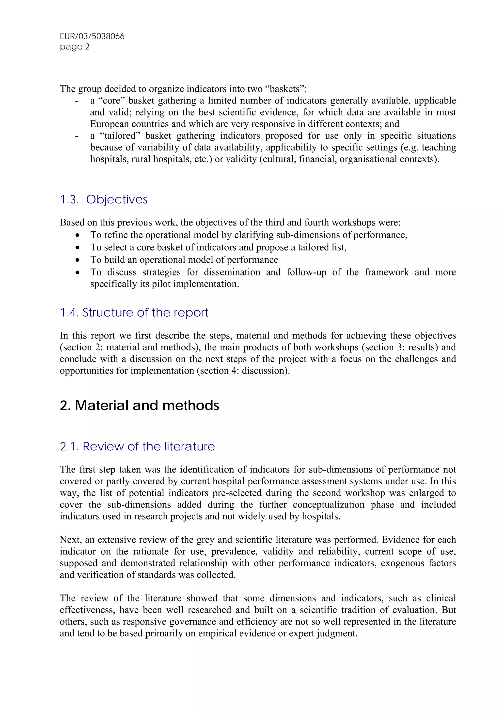 Selection Of Indicators For Hospital Performance Mesurement | PDF