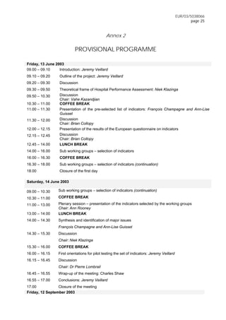 Selection Of Indicators For Hospital Performance Mesurement | PDF