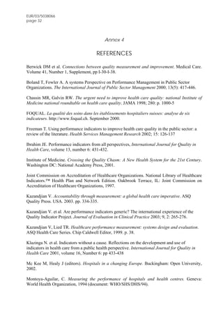Selection Of Indicators For Hospital Performance Mesurement | PDF
