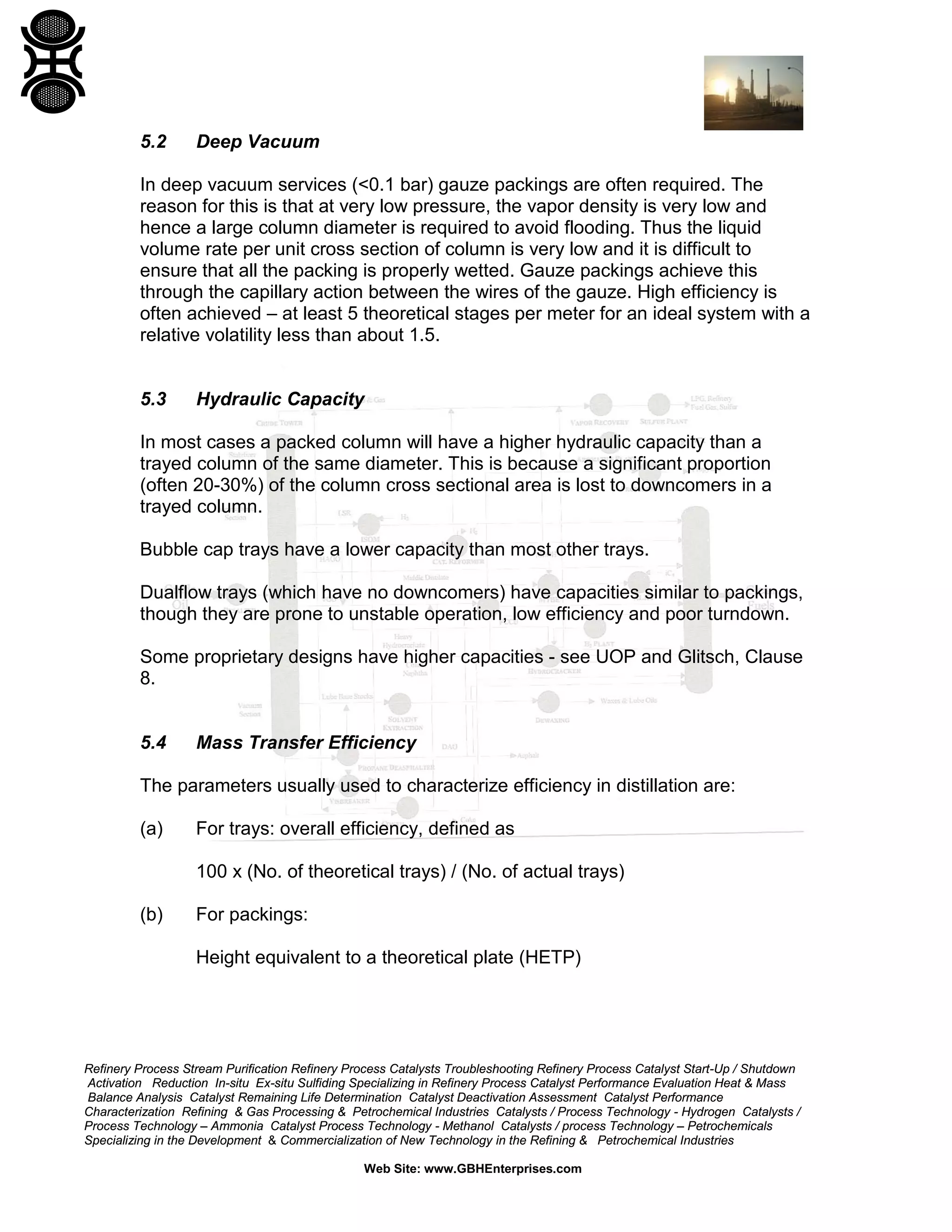 Selection of Internals for Distillation Columns | PDF