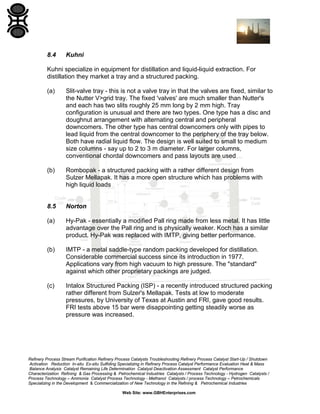 Selection of Internals for Distillation Columns | PDF