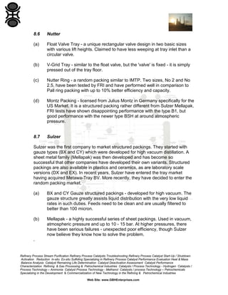 Selection of Internals for Distillation Columns | PDF