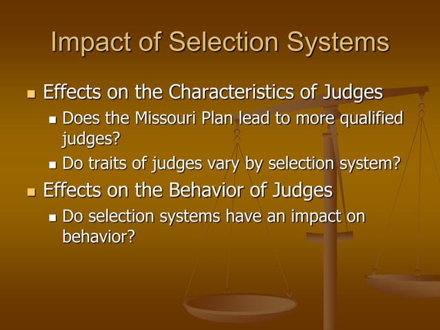 Selection of judges | PPT