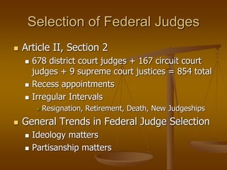 Selection of judges | PPTX