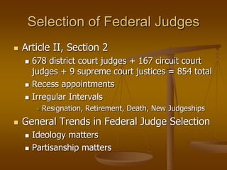 Selection of judges | PPTX
