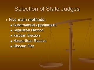 Selection of judges | PPTX