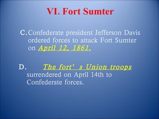 Causes of the Civil War: Selection of Lincoln & Secession | PPT