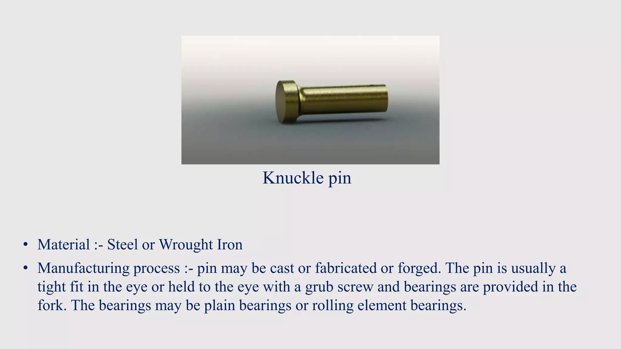 Selection of manufacturing methods for knuckle joint | PPTX | Physics ...