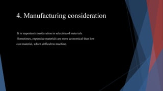 Selection of materials | PPTX