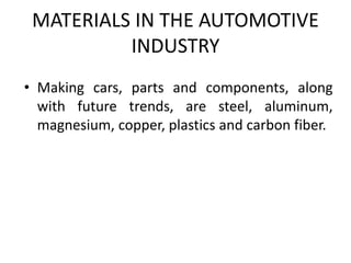 Selection of materials for automotive, aerospace,.ppt
