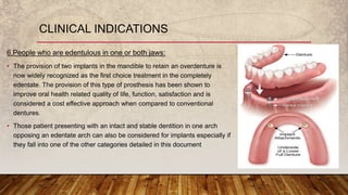 Selection of patient for dental implant | PPTX