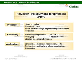 Selection of pigment and dyes for engineering plastics | PDF