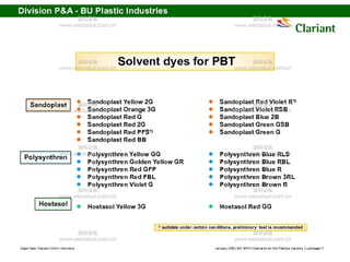 Selection of pigment and dyes for engineering plastics | PDF