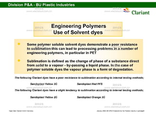 Selection of pigment and dyes for engineering plastics | PDF