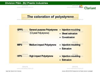 Selection of pigment and dyes for engineering plastics | PDF