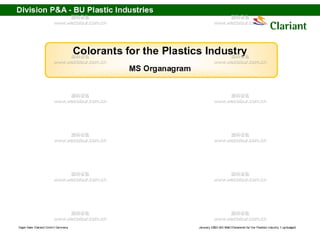 Selection of pigment and dyes for plastics by clariant | PDF
