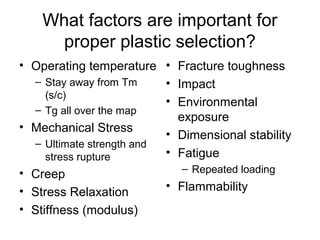 Selection of plastic Materials | PPT