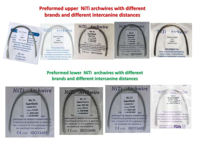 selection of preformed arch wires during the alignment stage of ...