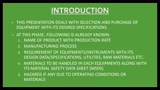 Selection of Process Equipment | PDF