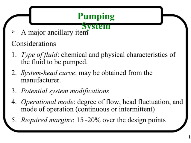 Selection of pump | PPT
