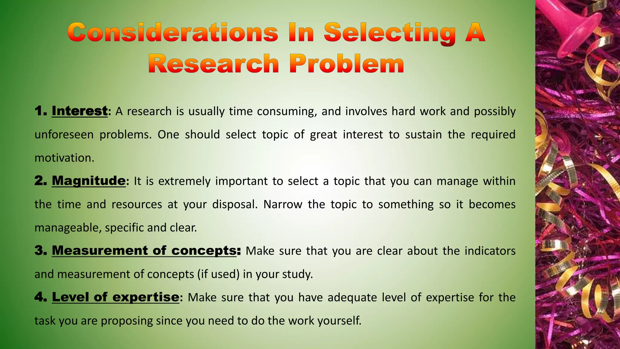 Selection of research problem | PPTX
