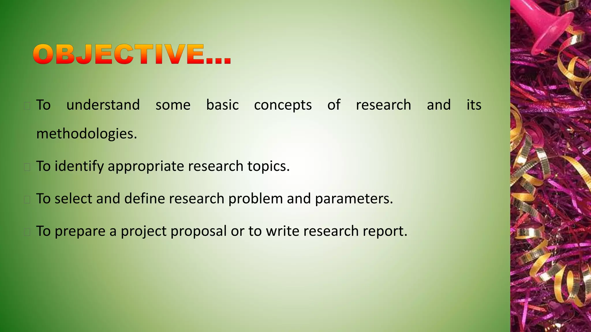 Selection of research problem | PPTX