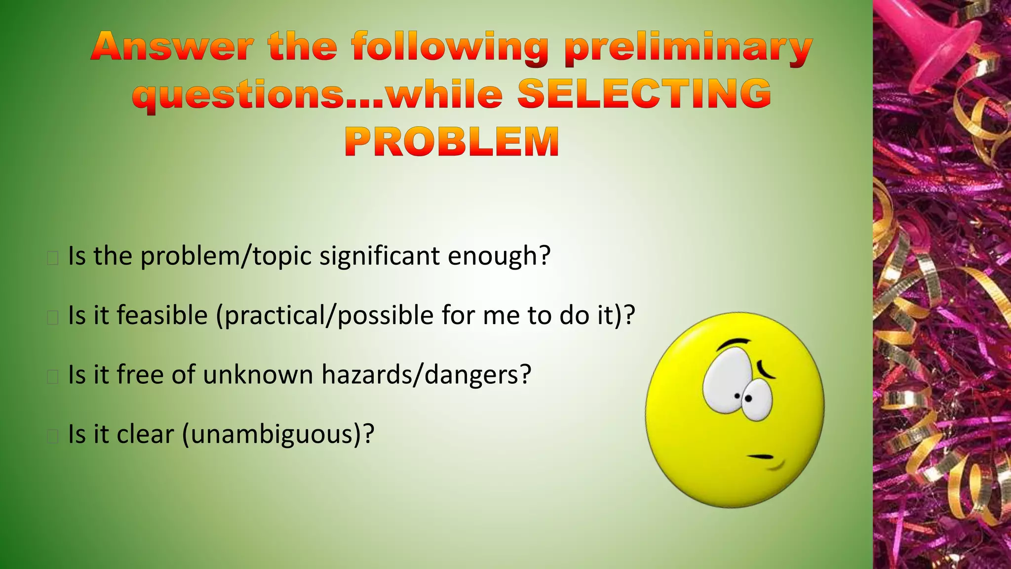 Selection of research problem | PPTX