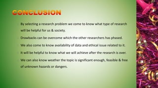 Selection of research problem | PPTX