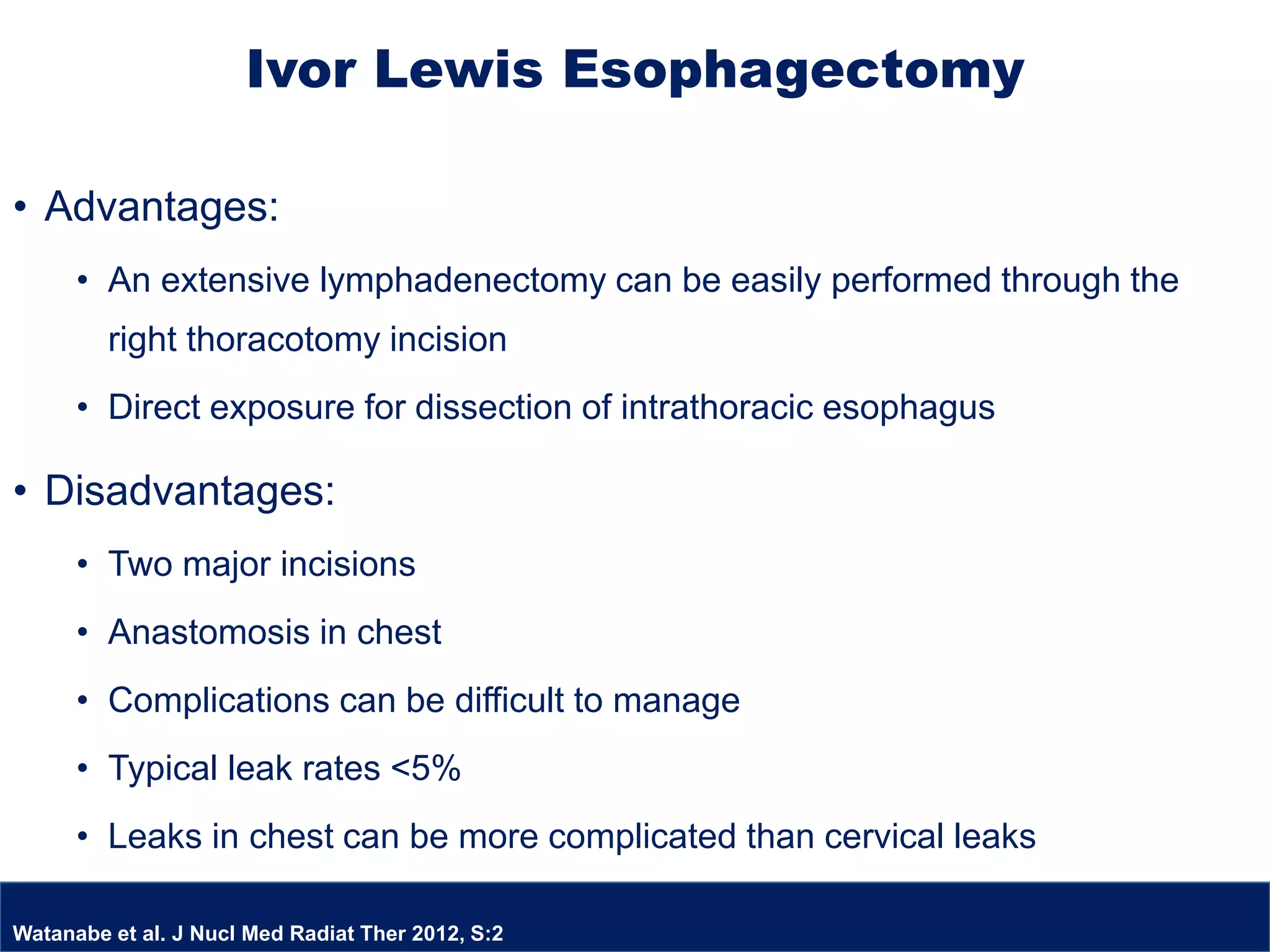 Selection of surgical procedure for esophageal cancer ver 3.0 | PPTX