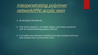 selection of teeth for complete denture prostheses | PPTX