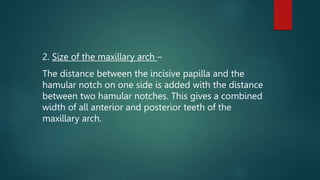 selection of teeth for complete denture prostheses | PPTX