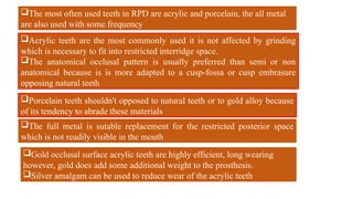 selection of teeth in RPD removable partial denture .pptx