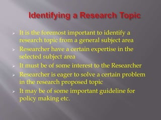 Selection of topic in research and literature reveiw | PPTX
