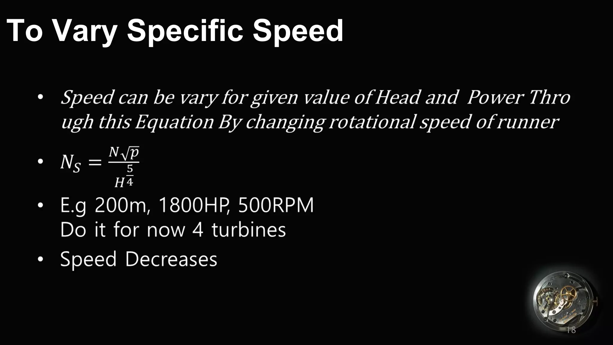 Selection of Turbine With Respect to Head VS Specific Speed | PPT